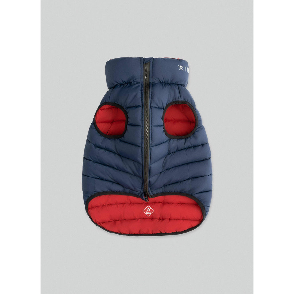 Hackett x Hugo & Hudson Dog Puffer Jacket Navy & Berry | Love My Hound